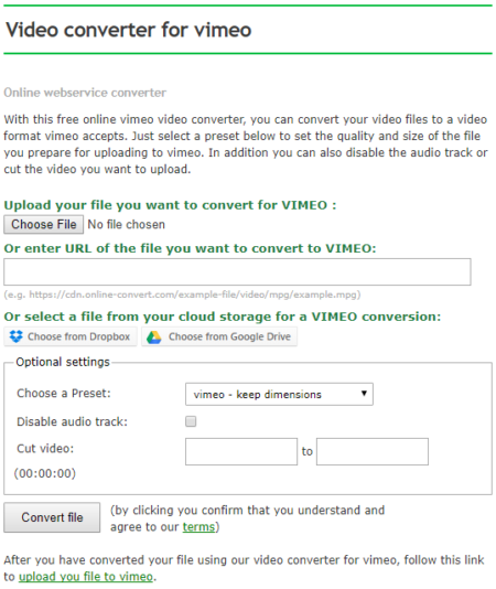 Upload Your Video To Vimeo | Online file conversion blog