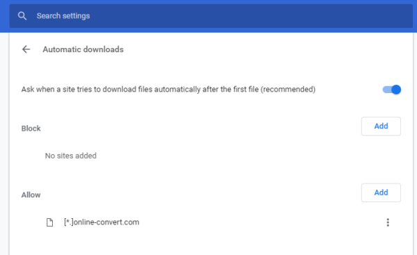 Activate/Unblock Automatic Downloads In Google Chrome | Online file ...